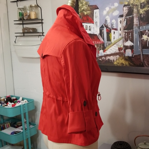 Ruby Rd. | Jackets & Coats | Ruby Rd Red 34 Sleeve Crop Trench Coat ...